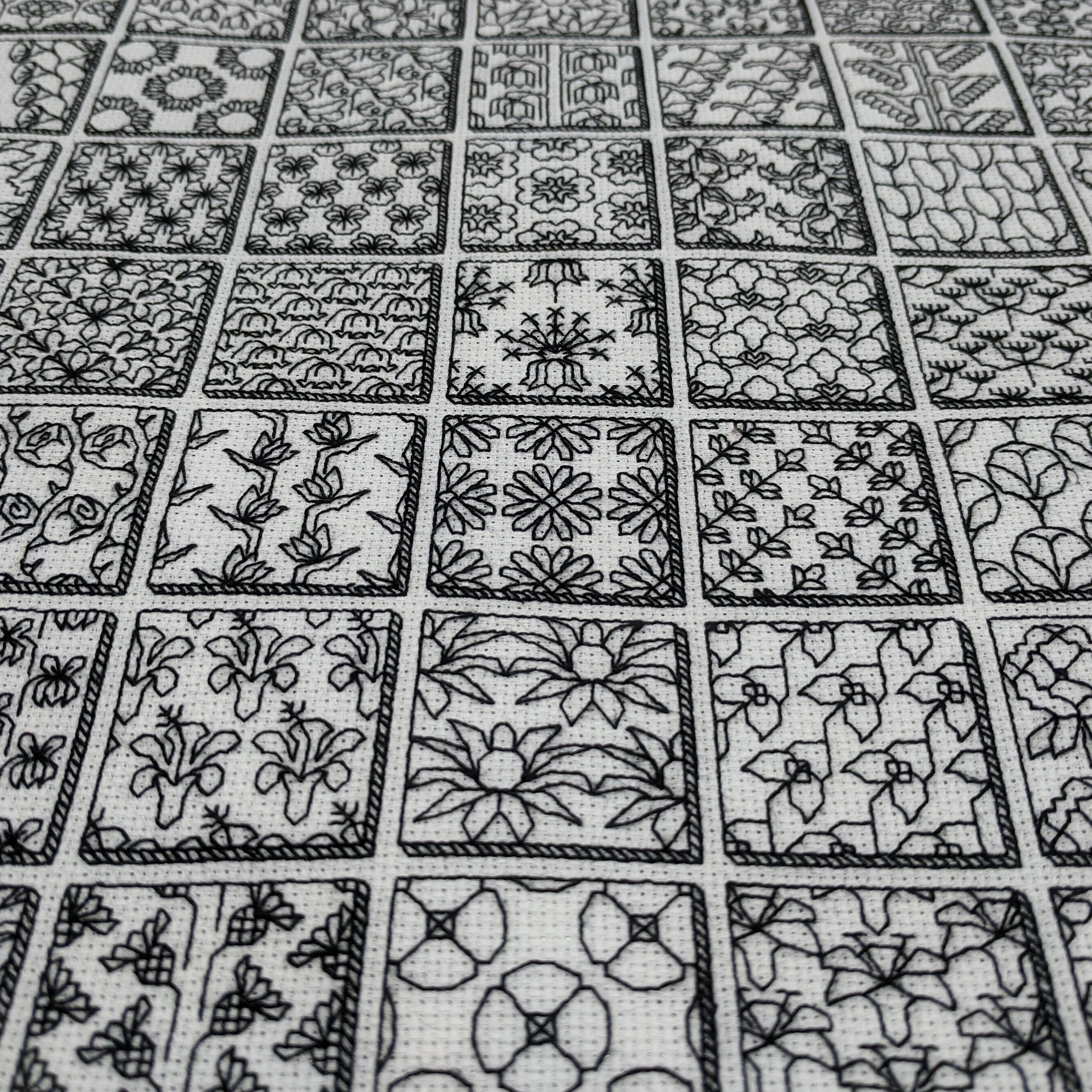 66 Botanical Blocks PDF Blackwork Embroidery PDF Blackwork | Etsy