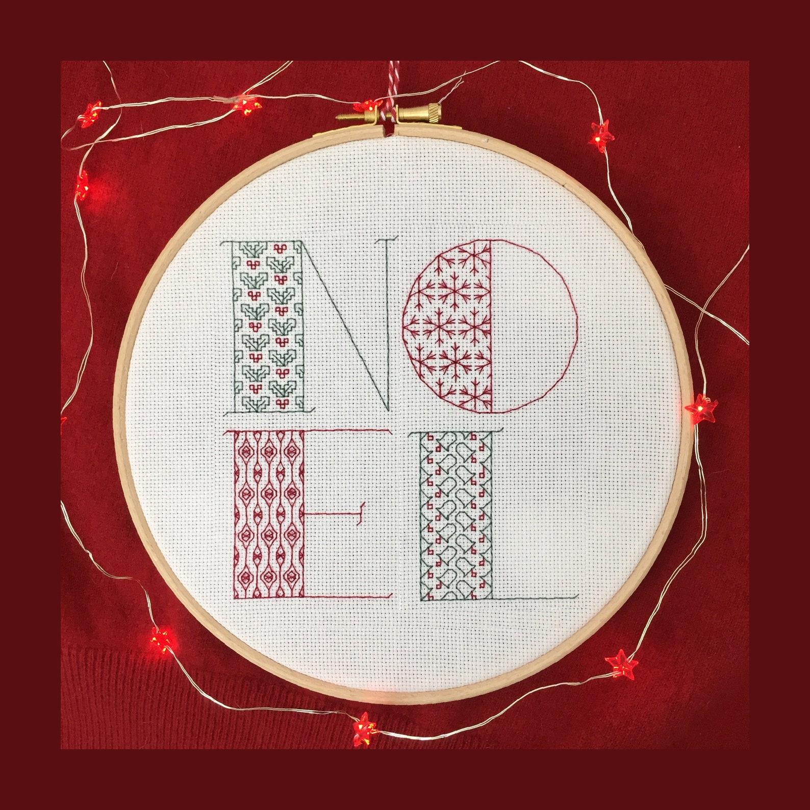 Christmas Blackwork Pattern PDF Blackwork Embroidery Chart - Etsy
