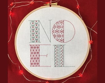 Christmas Blackwork Pattern PDF Blackwork Embroidery Chart | Etsy