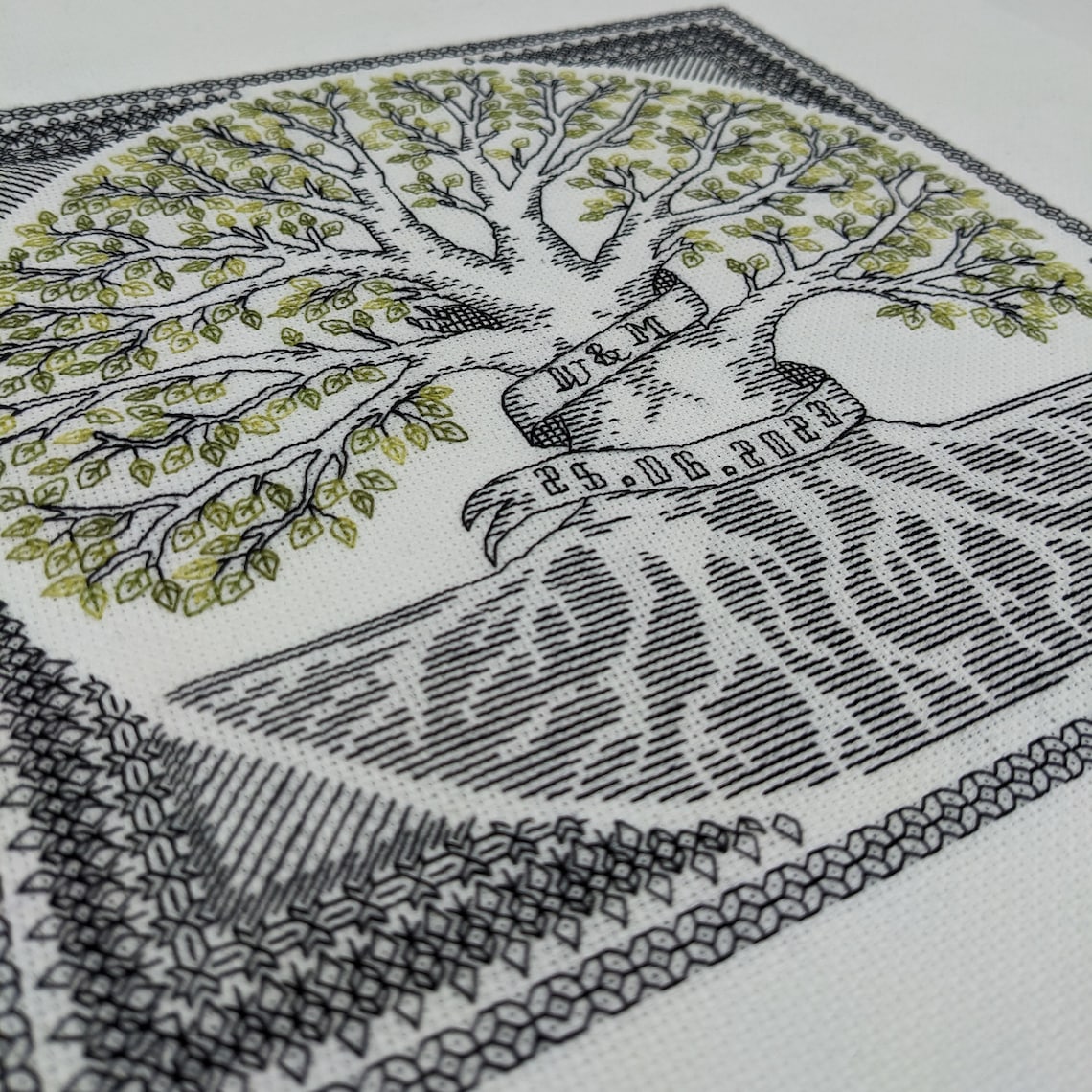 Tree of Life, Organic. PDF Blackwork Embroidery, PDF Blackwork Chart ...