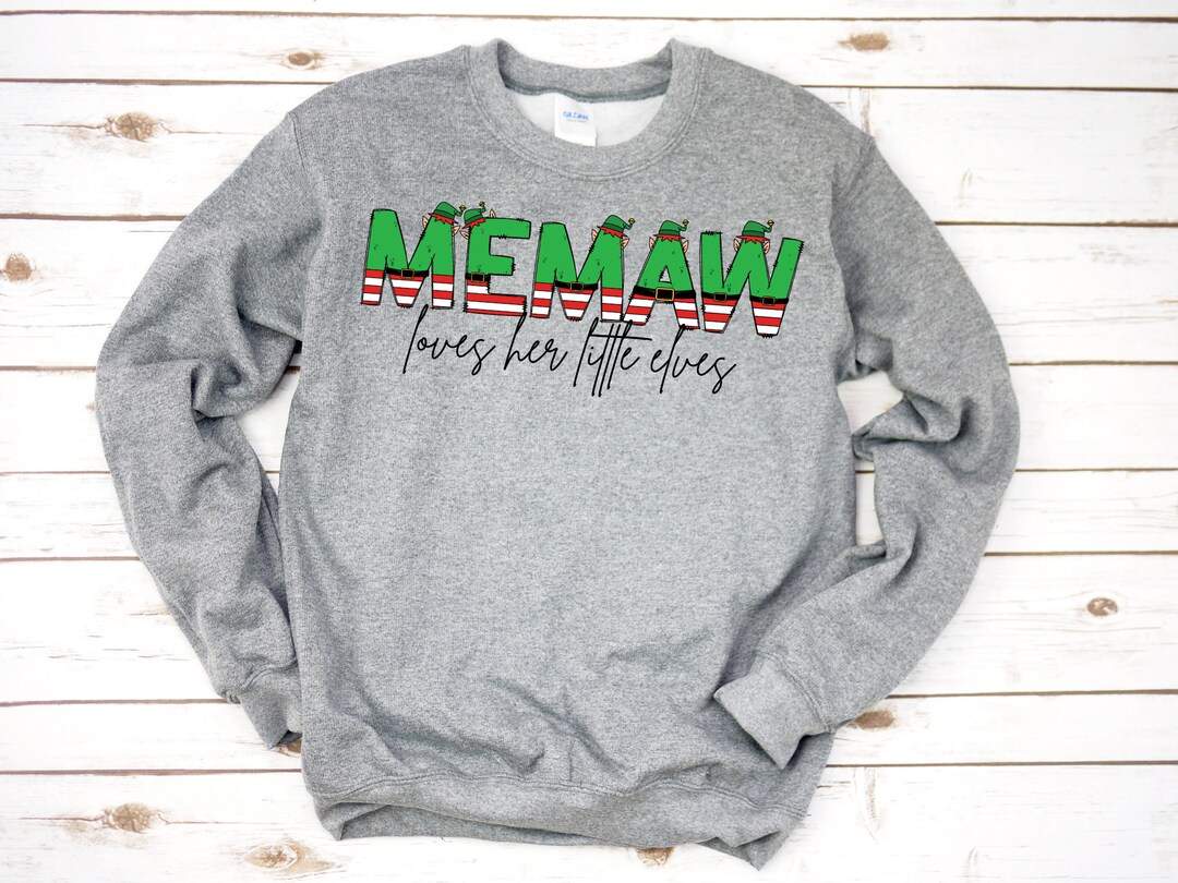 Memaw Loves Her Little Elves PNG Memaw Christmas Memaw Elf Design ...