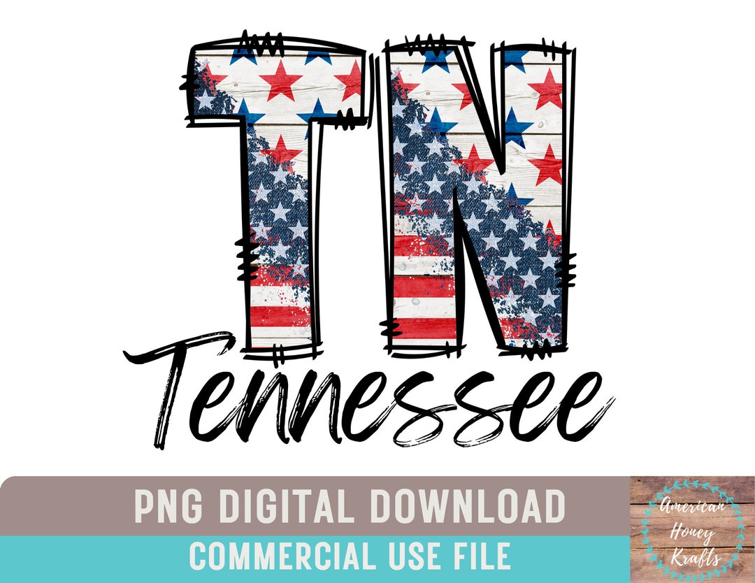 Tennessee 4th of July Sublimation American Flag Stars and Stripes ...