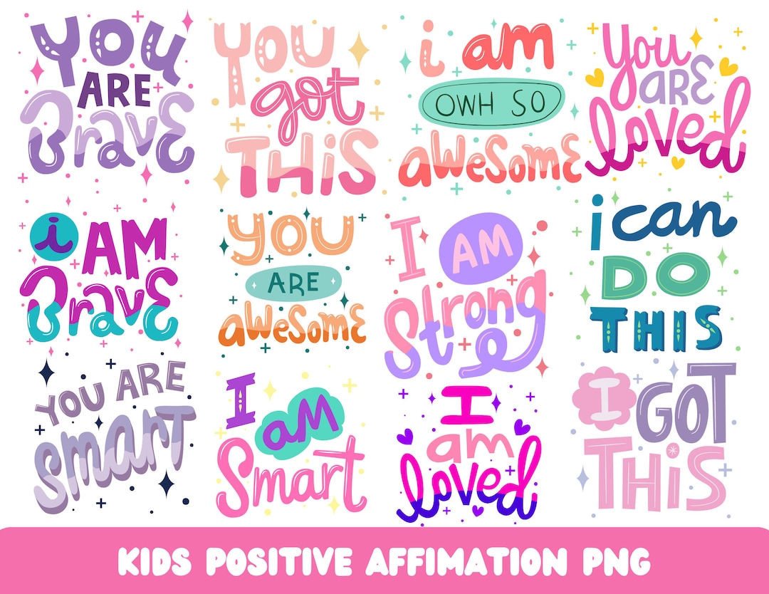 Kids Positive Affirmation Sublimation Design PNG Digital Download You ...