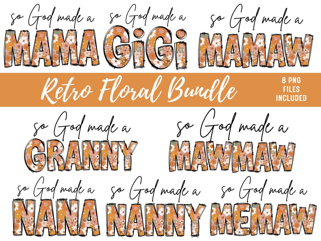 So God Made A Mama Bundle PNG Boho Mama Floral Sublimation Country Mama ...