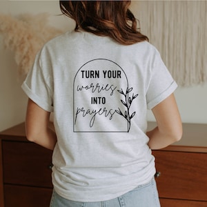 Turn Your Worries Into Prayers PNG Trendy Christian Boho Floral Faith ...