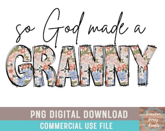 Floral Granny and Grandma Designs, Modern Nana Ideas Watercolor Ready ...