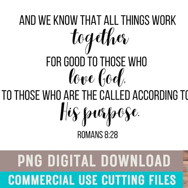 Romans 8 28 - Etsy