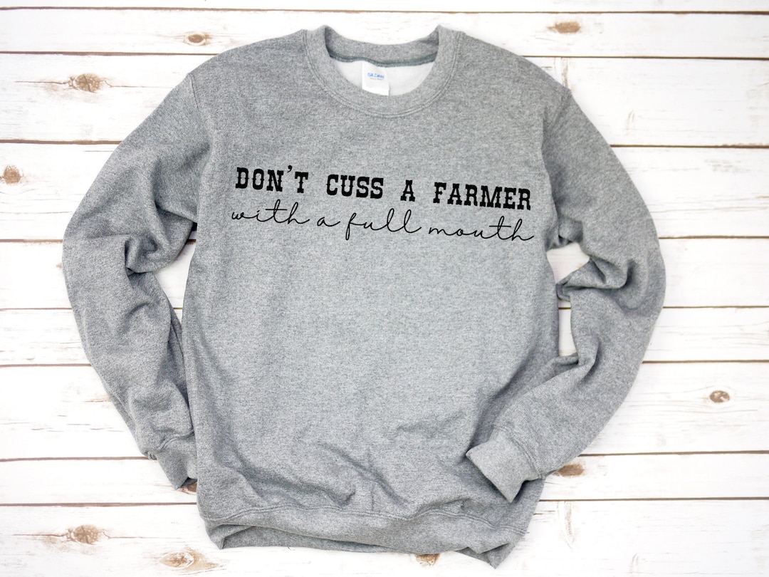 Dont Cuss Farmer With Full Mouth PNG Retro Distressed Western Cattle ...