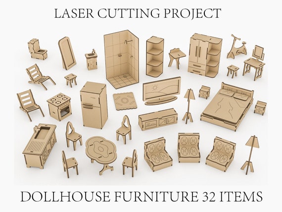 66 Dollhouse Furniture Miniature Stl Files For 3d Printers
