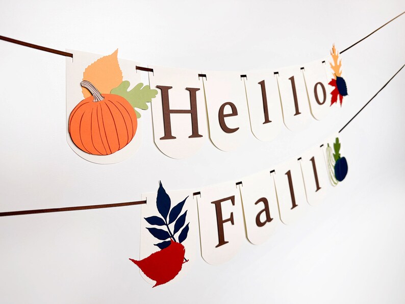 Autumn Party Garland | Hello Fall | Thanksgiving | Autumn Banner ...
