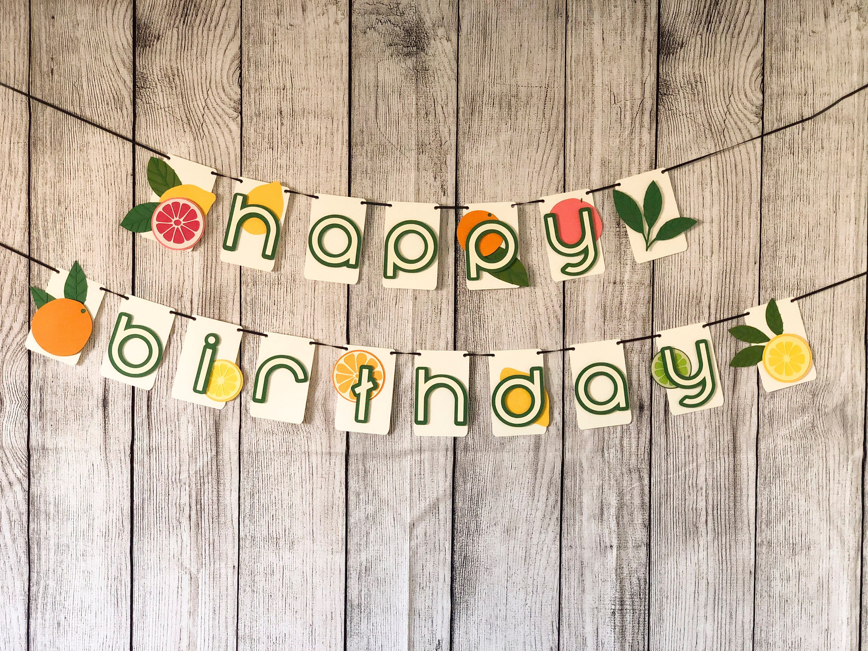 Citrus Party Banner | Fruit Party | Grapefruit | Lemon | Lime | Orange ...