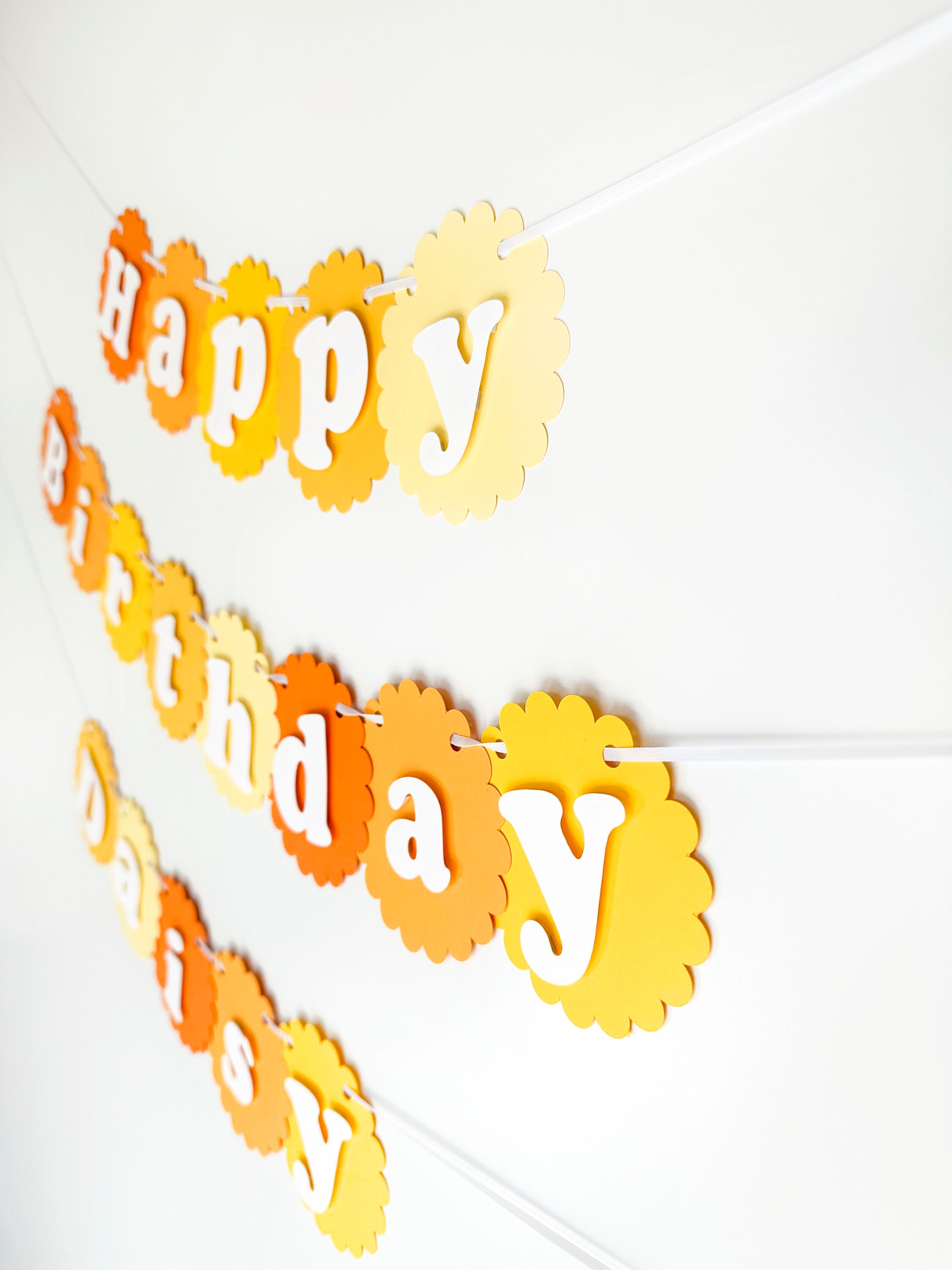 Happy Theme Party Banner | Daisy Party | Sunshine Party | Yellow and ...