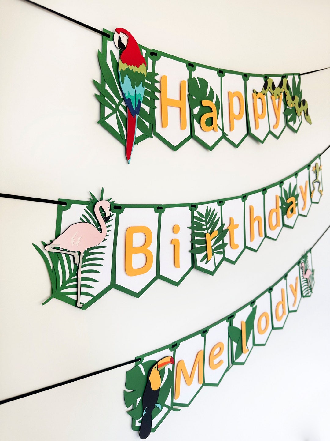 Tropical | Jungle | Rainforest | Luau | Party Banner | Parrot ...