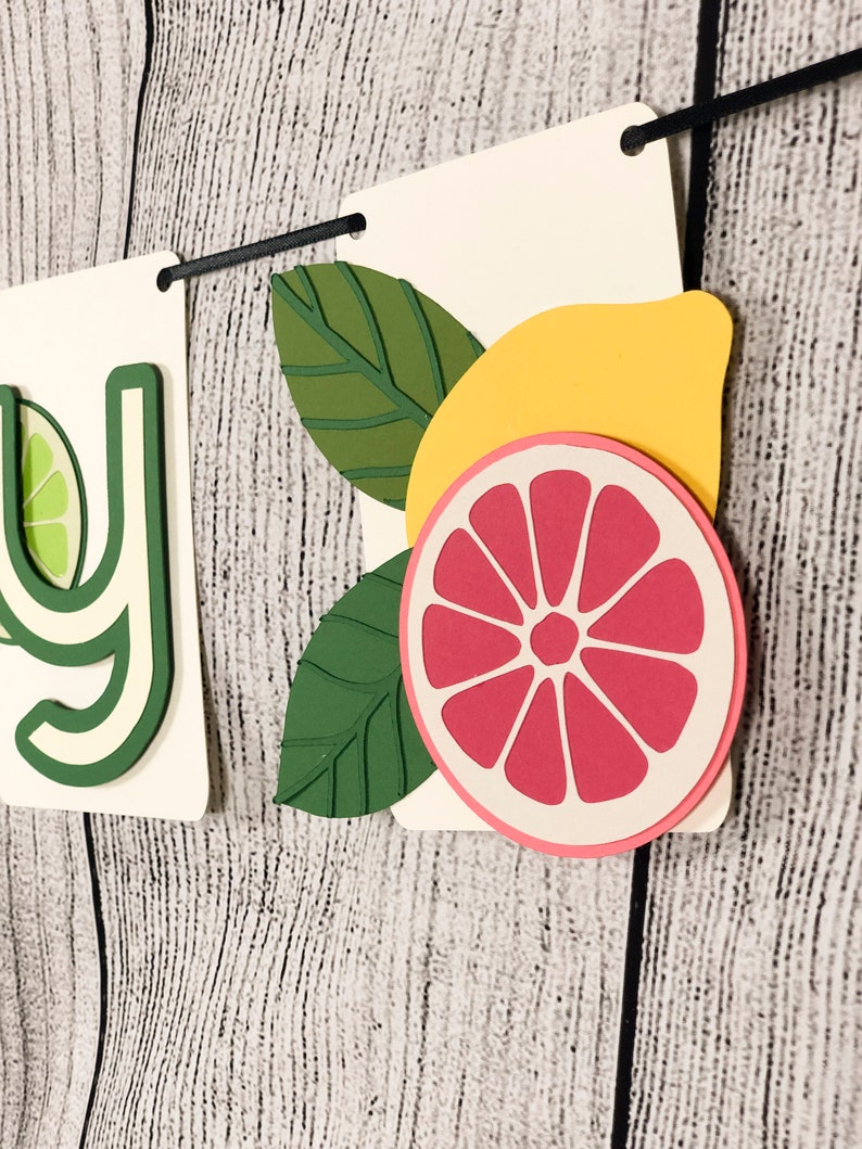 Citrus Party Banner | Fruit Party | Grapefruit | Lemon | Lime | Orange ...