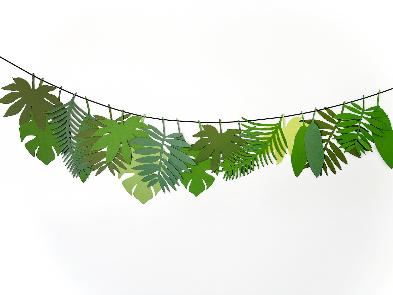 Tropical Leaves Banner | Tropical Leaves Garland | Jungle | Rainforest ...