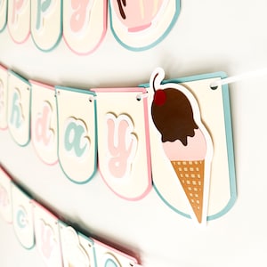 Ice Cream Party Banner | Ice Cream Cones | Popsicles | Birthday Party ...
