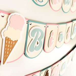 Ice Cream Party Banner | Ice Cream Cones | Popsicles | Birthday Party ...
