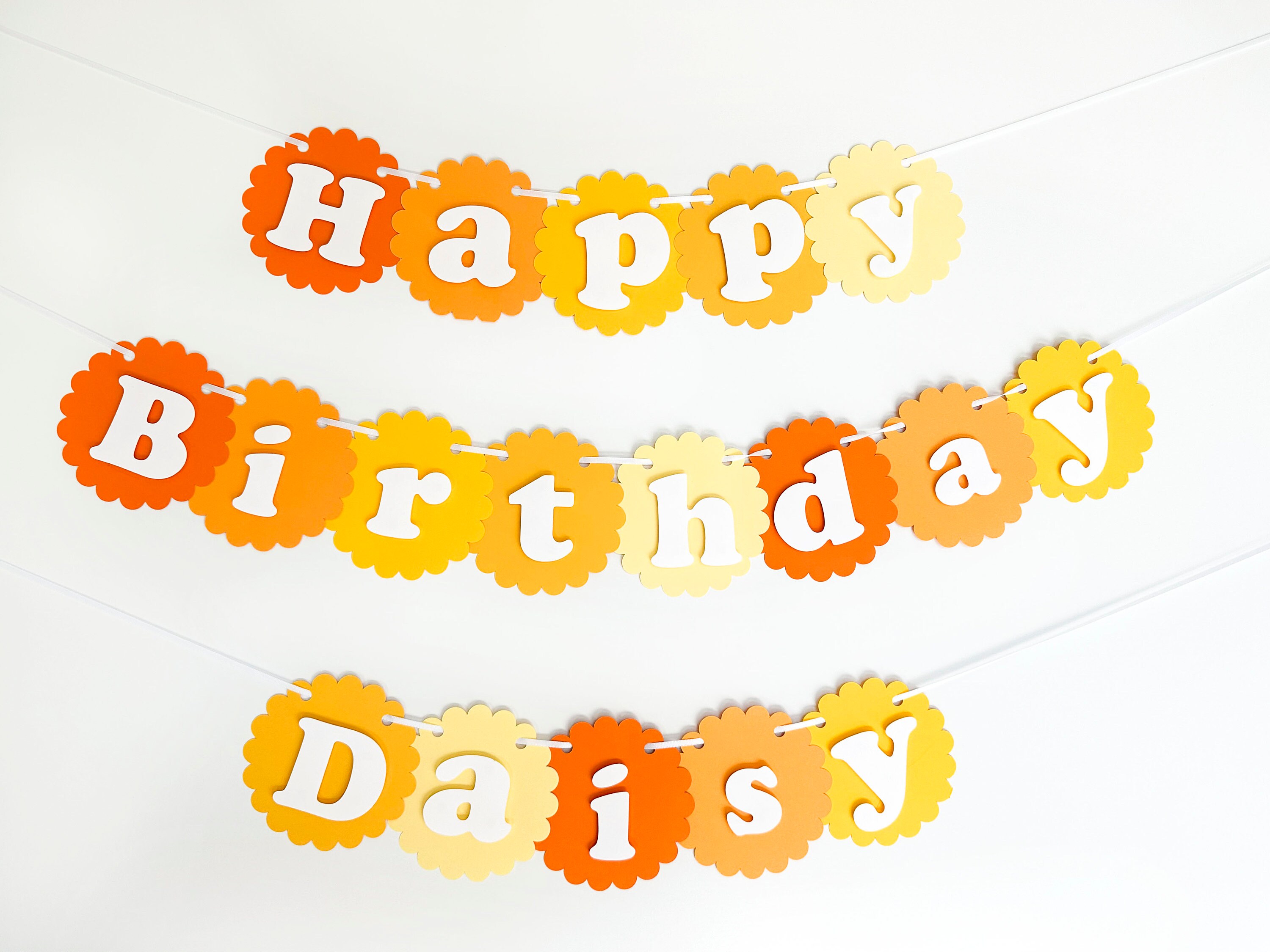 Happy Theme Party Banner | Daisy Party | Sunshine Party | Yellow and ...