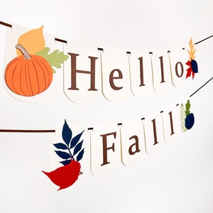 Autumn Party Garland | Hello Fall | Thanksgiving | Autumn Banner ...