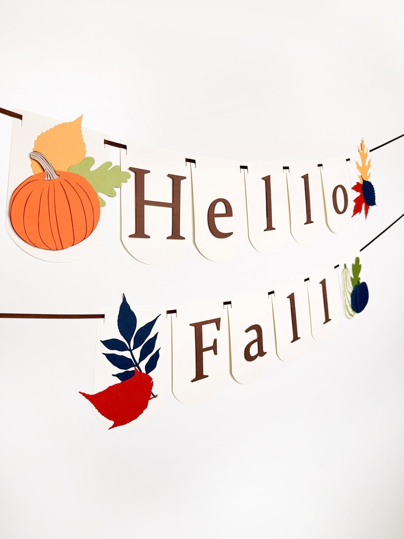 Autumn Party Garland | Hello Fall | Thanksgiving | Autumn Banner ...