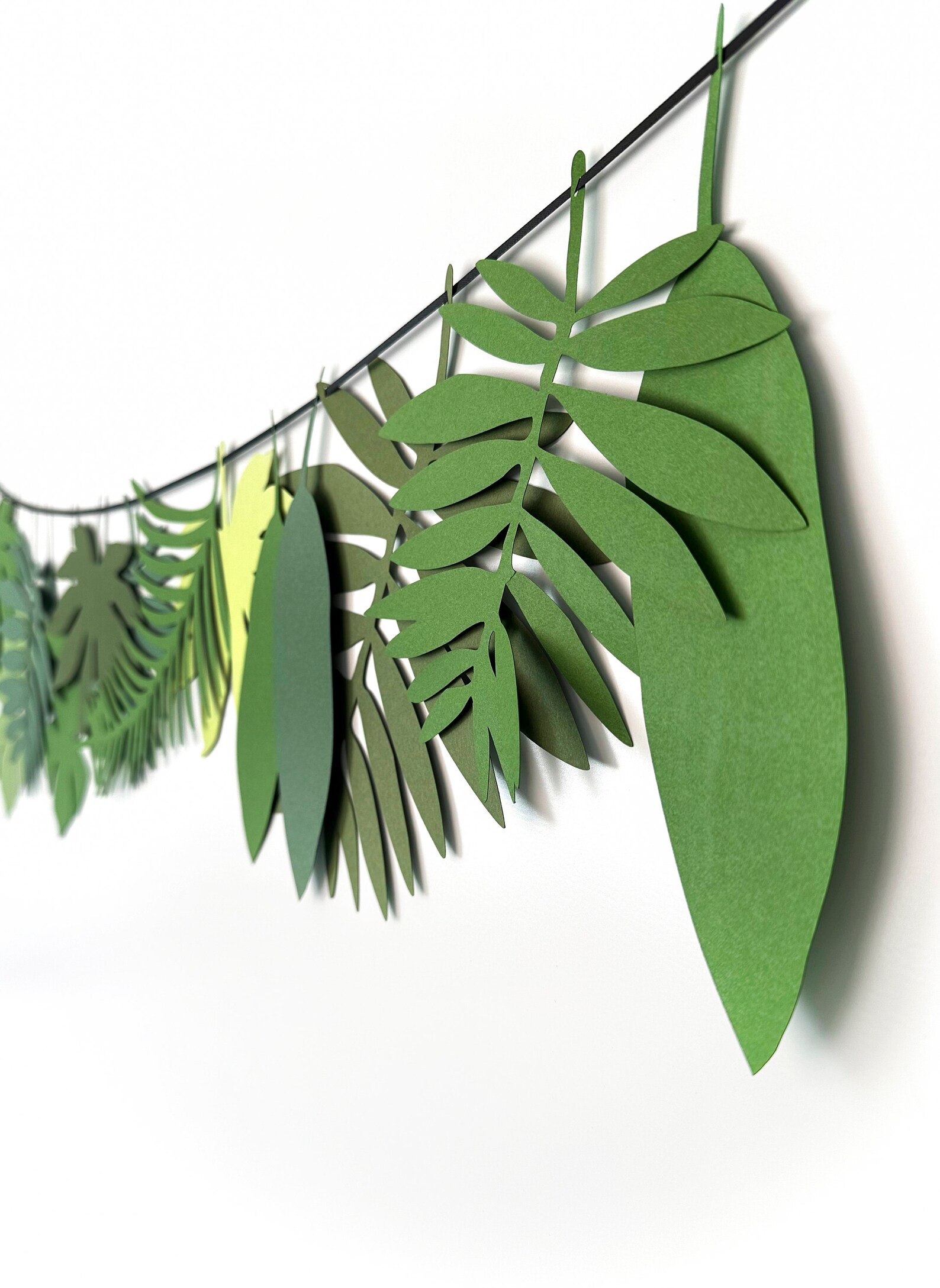 Tropical Leaves Banner | Tropical Leaves Garland | Jungle | Rainforest ...