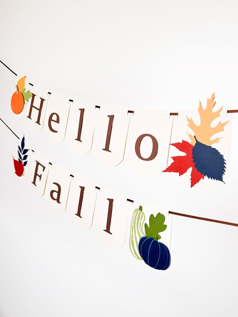 Autumn Party Garland | Hello Fall | Thanksgiving | Autumn Banner ...