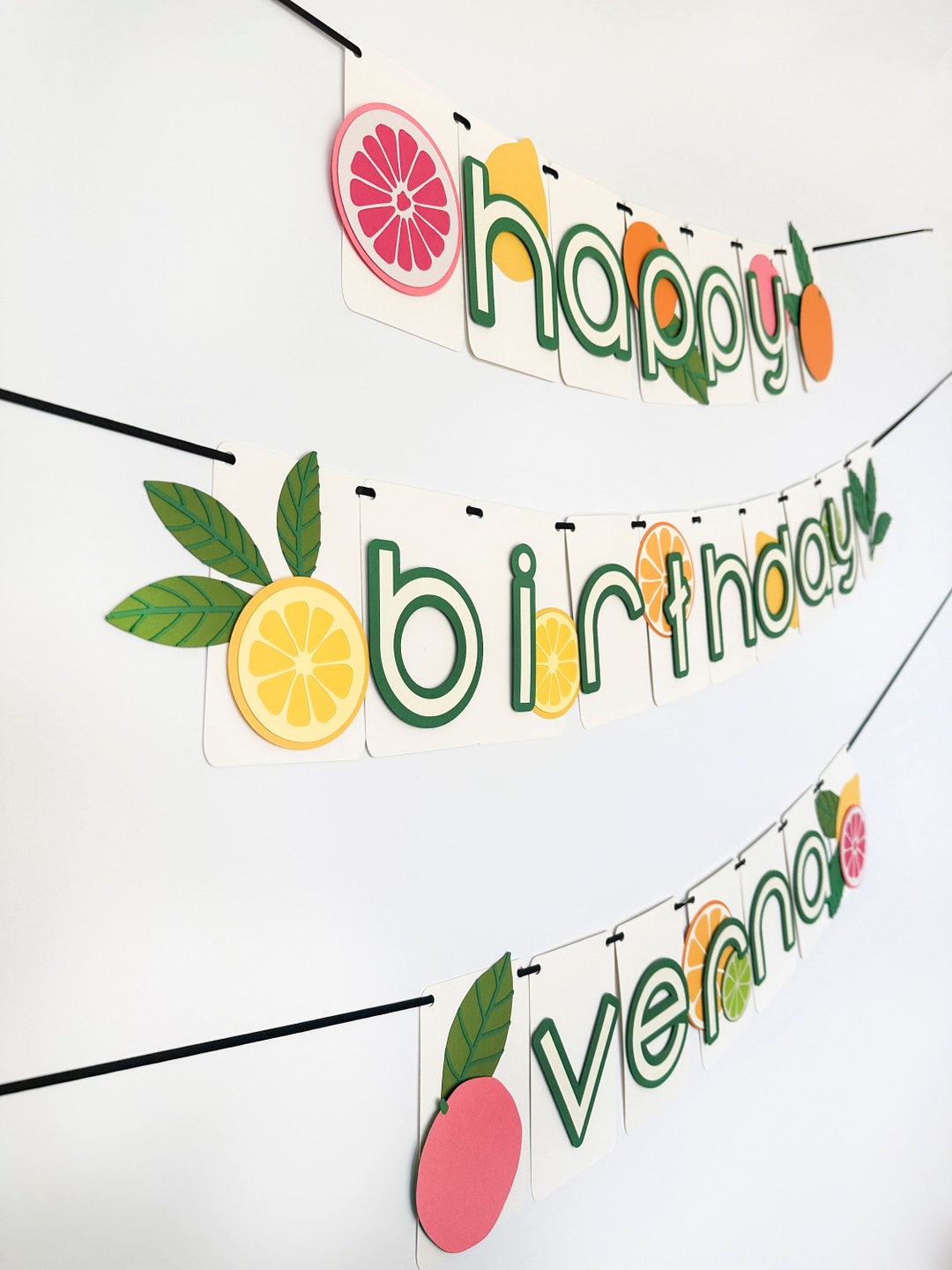 Citrus Party Banner | Fruit Party | Grapefruit | Lemon | Lime | Orange ...