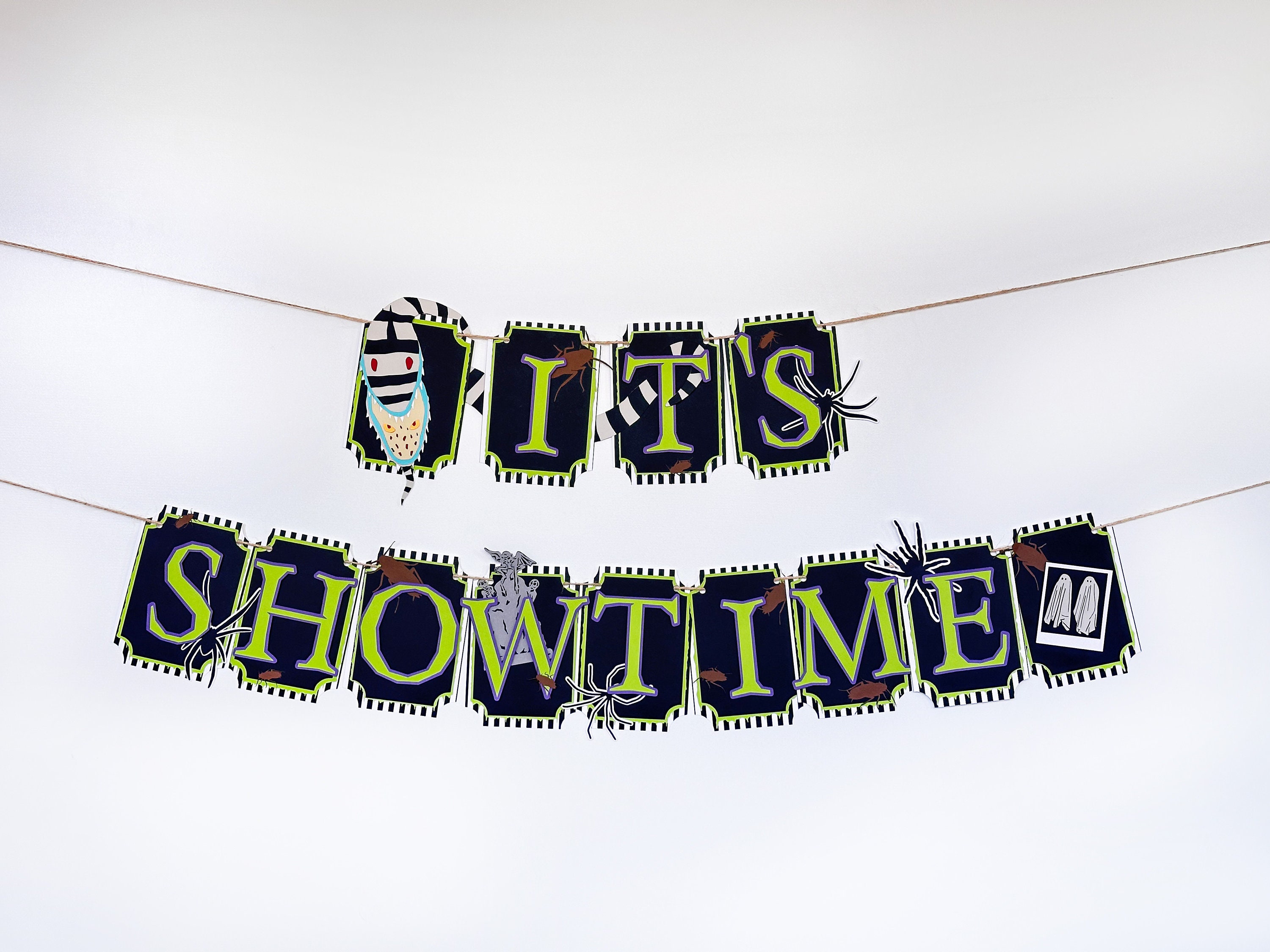 Showtime Party Banner | Halloween Party | Spooky | Halloween Decoration ...