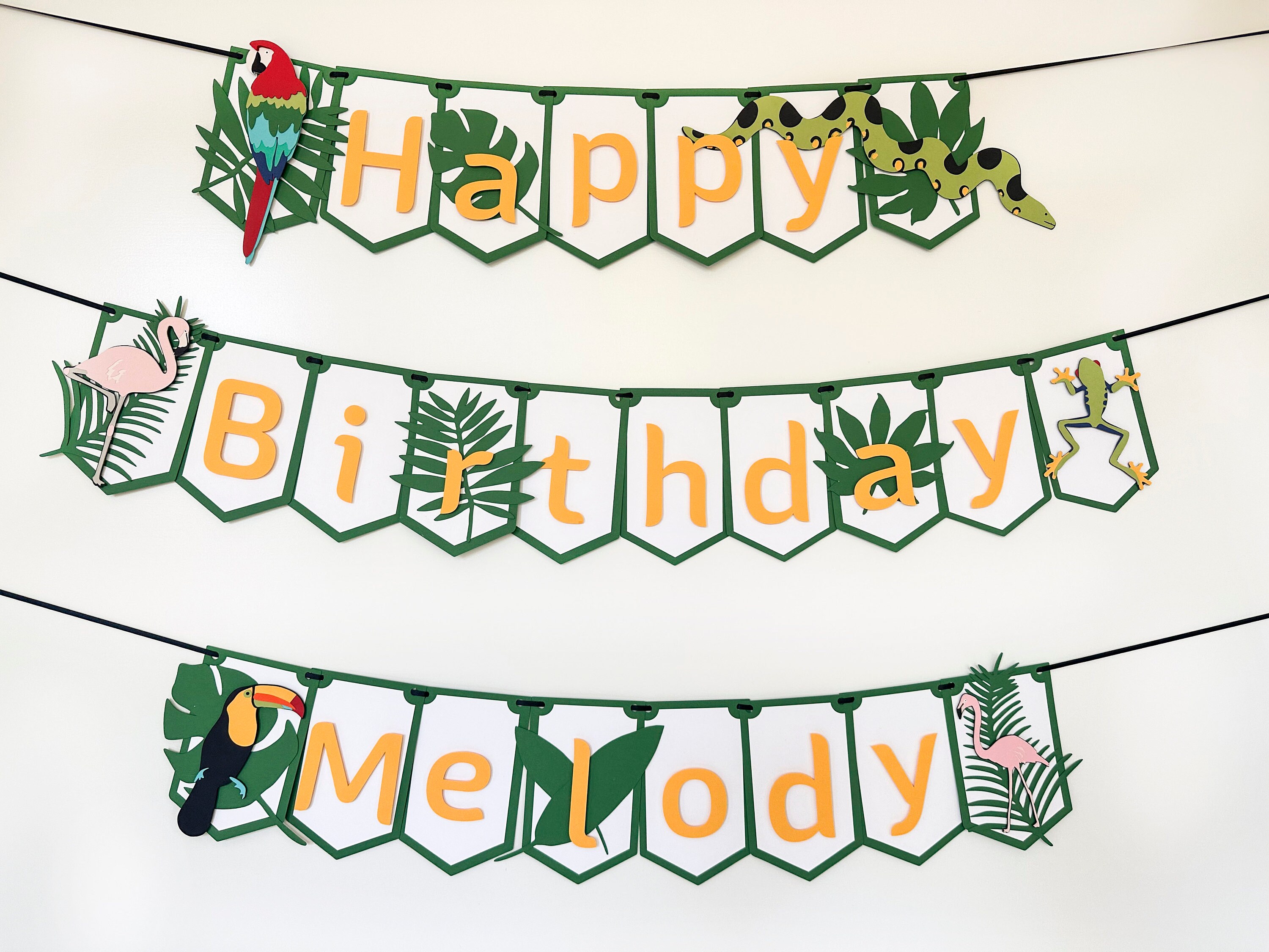 Tropical | Jungle | Rainforest | Luau | Party Banner | Parrot ...
