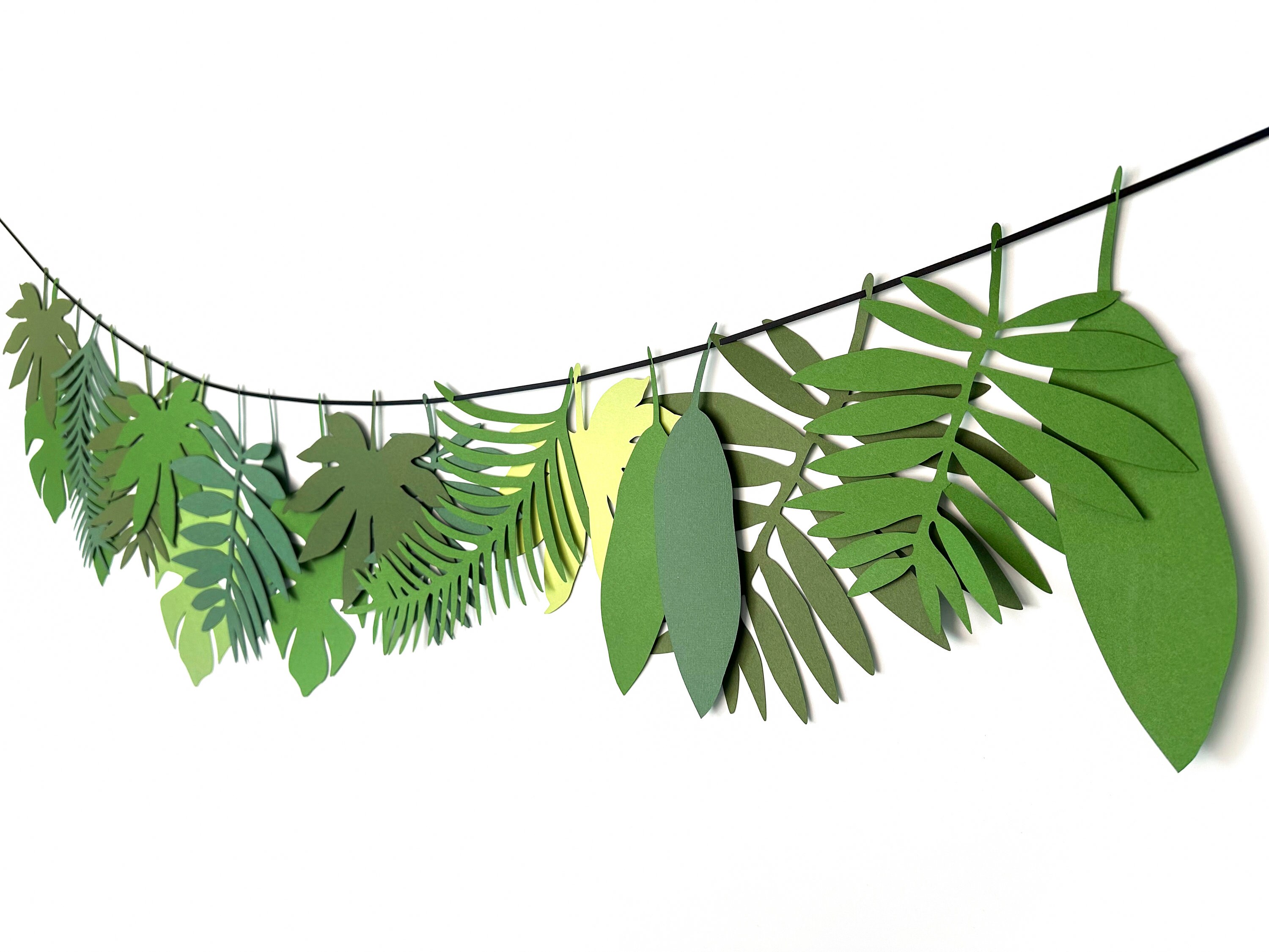 Tropical Leaves Banner | Tropical Leaves Garland | Jungle | Rainforest ...