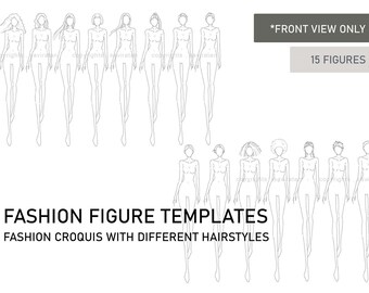 Woman Croquis Fashion Figure Templates 9 Heads Proportion, Curvier Ver ...