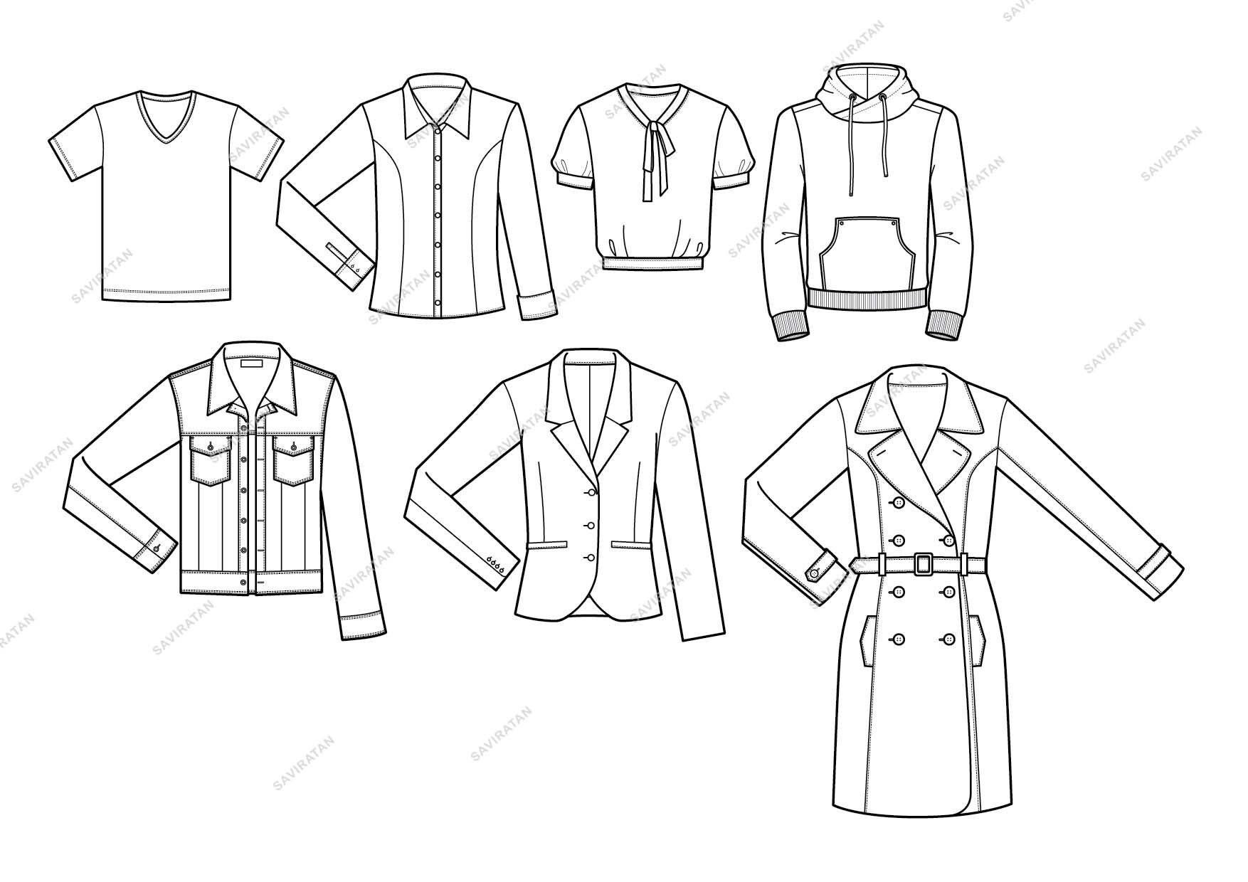 Fashion Flat Cad Drawings Ph
