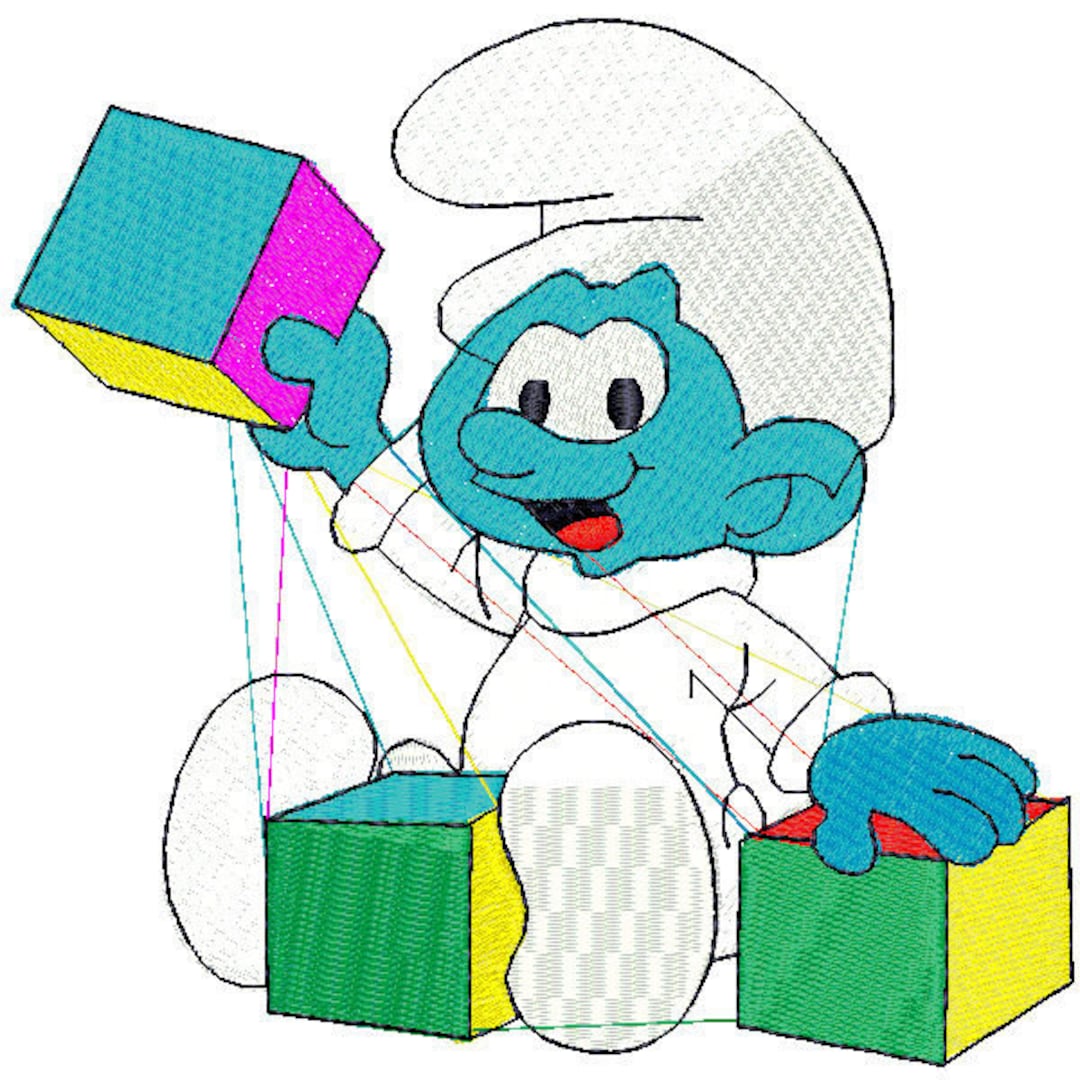 Baby Smurf Embroidery Design - Etsy