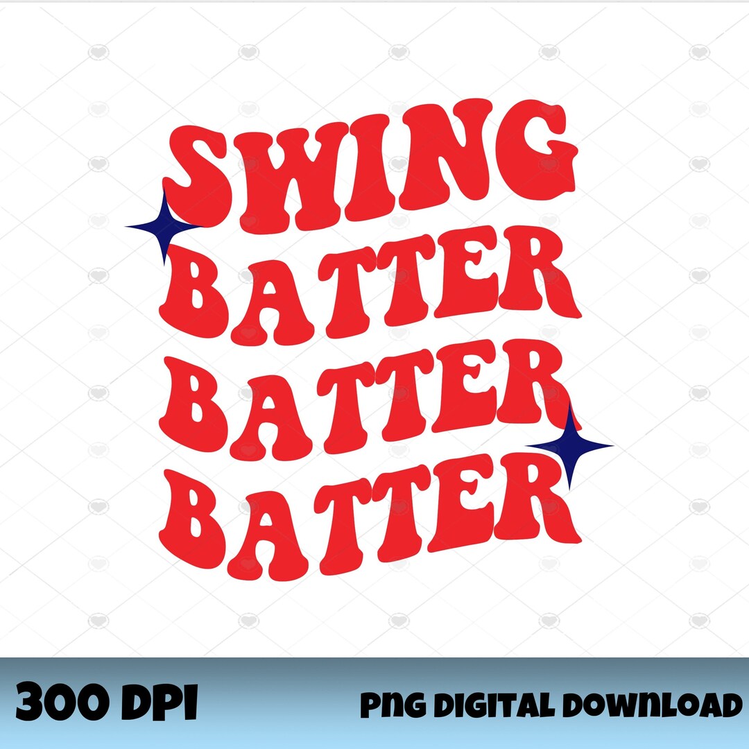 Swing Batter PNG Digital Download - Etsy
