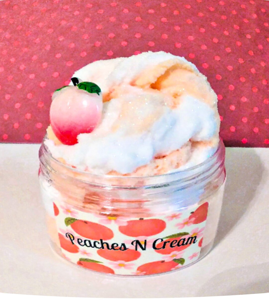 Peaches N Cream Cloud Slime, Peach Scented Slime, Cloud Slime, Homemade ...