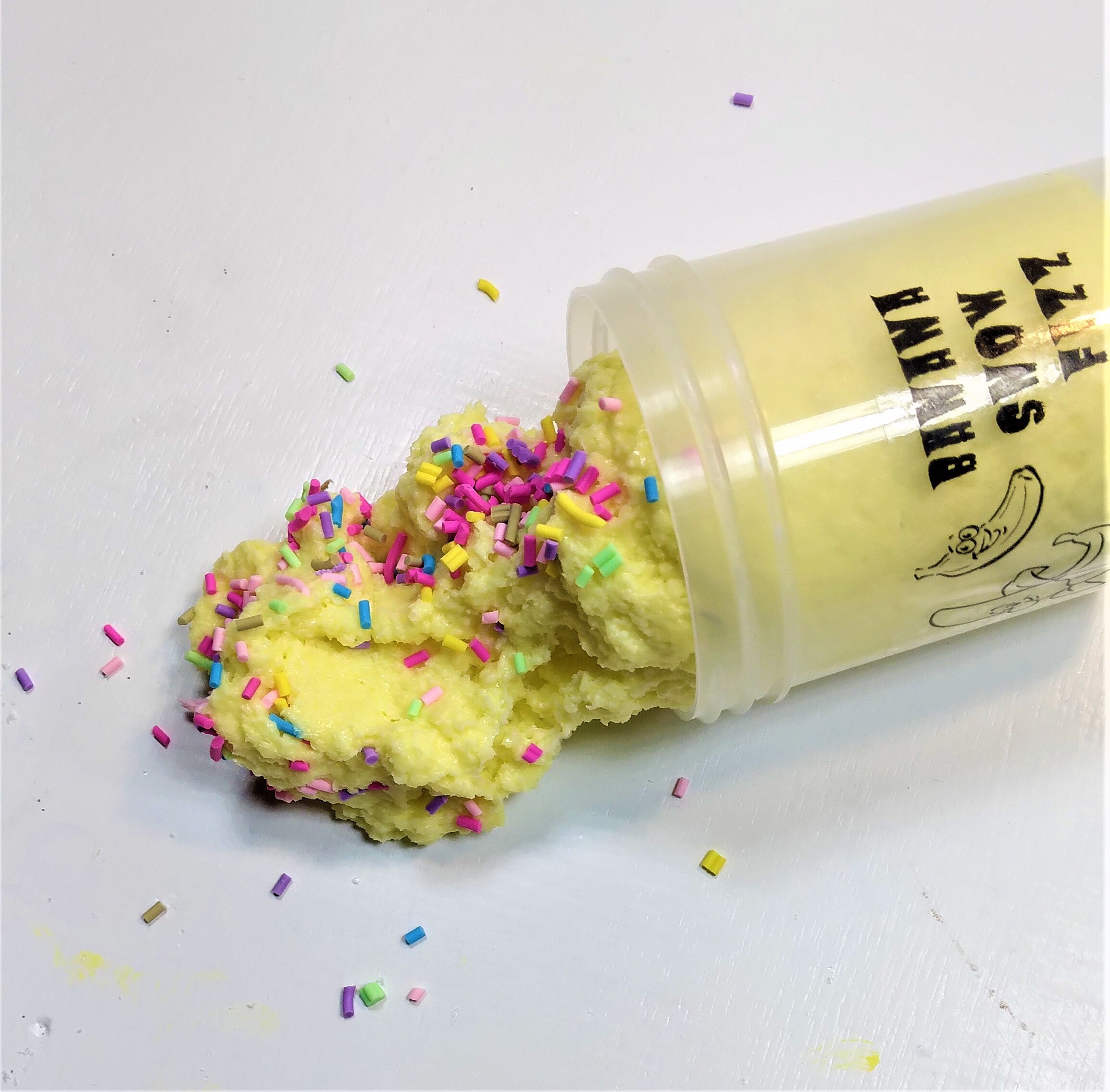 Banana Snow Fizz Slime Banana Slime Homemade Slimes - Etsy