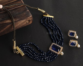 Navy Blue Choker - Etsy