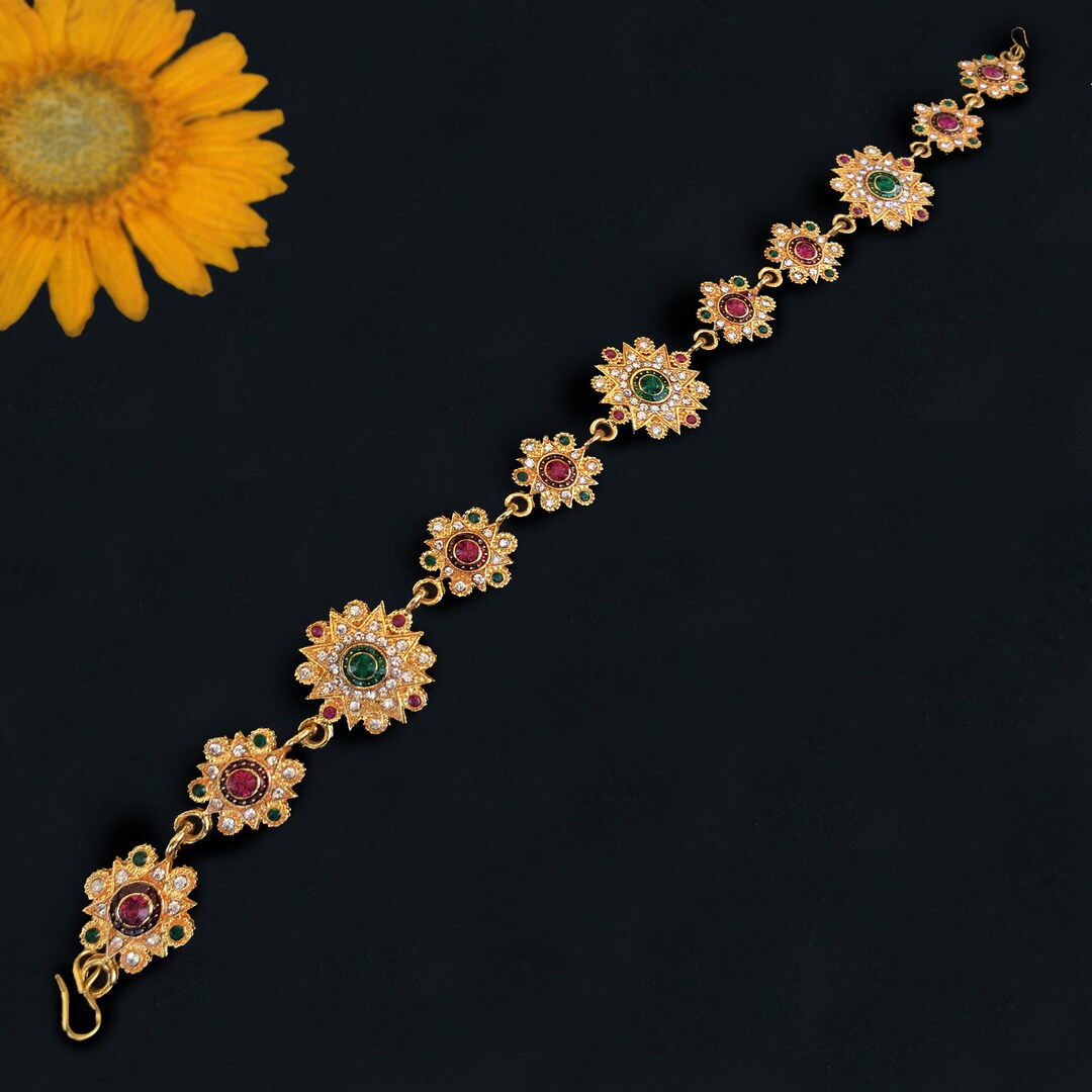 Indian Matha Patti, Sheesh Phool, Indian Head Jewelry, Bollywood Head ...