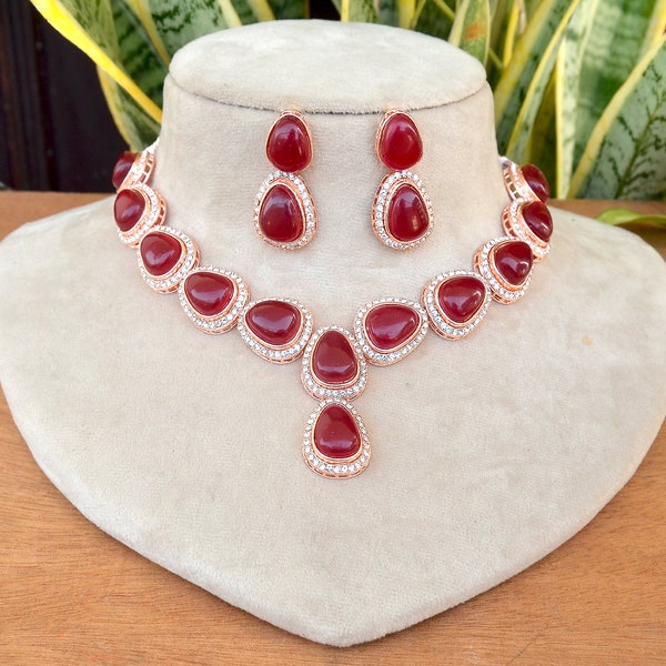 Red Jewelry Set - Etsy