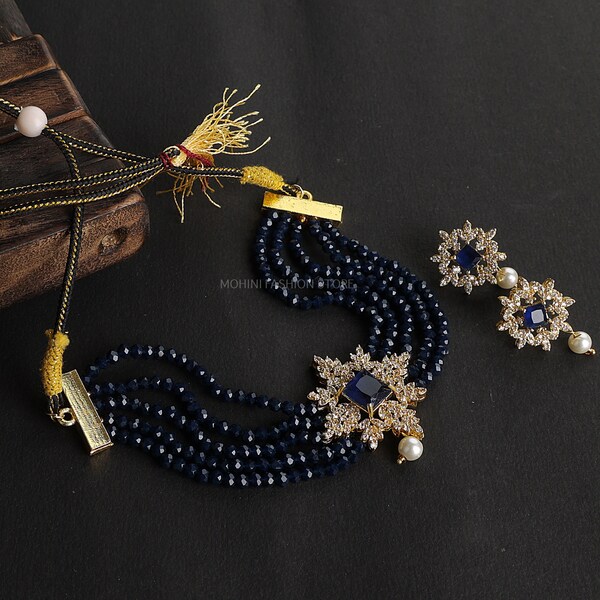 Navy Blue Choker - Etsy