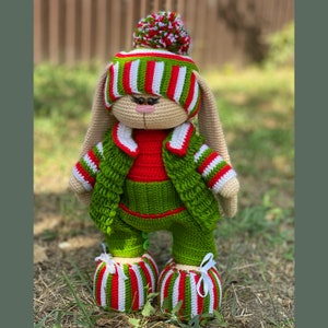 SET of 5 PATTERNS. Amigurumi Crochet Pattern Bunny in Clothes Set ...