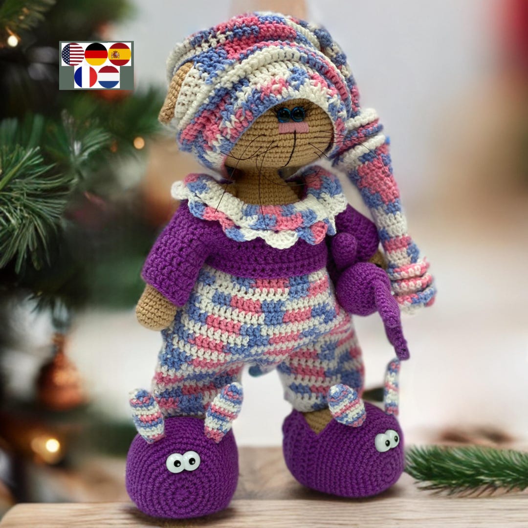 Crochet Pajamas Pattern – PDF Amigurumi Clothes Tutorial – Fits Bunny ...