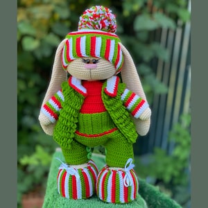 SET of 5 PATTERNS. Amigurumi Crochet Pattern Bunny in Clothes Set ...