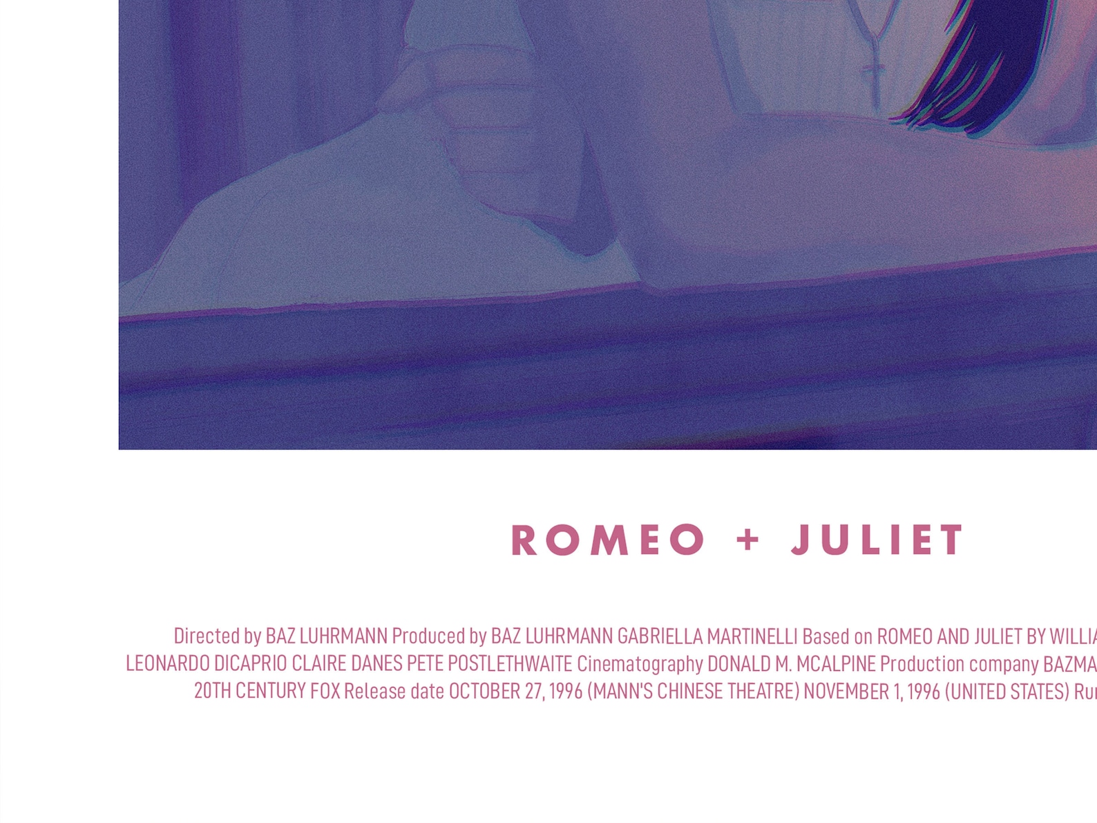 Romeo and Juliet Baz Luhrmann Movie Poster Film Print - Etsy UK