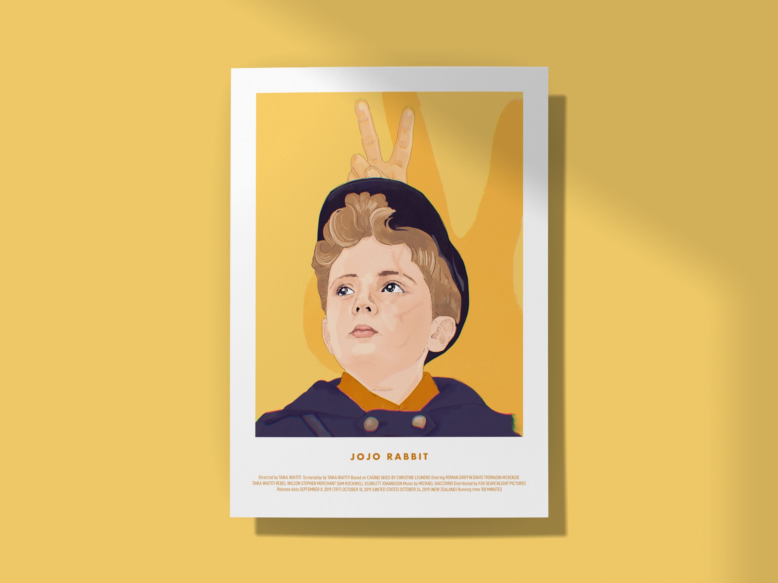 JoJo Rabbit Movie Poster Print Illustration Original Artwork | Etsy