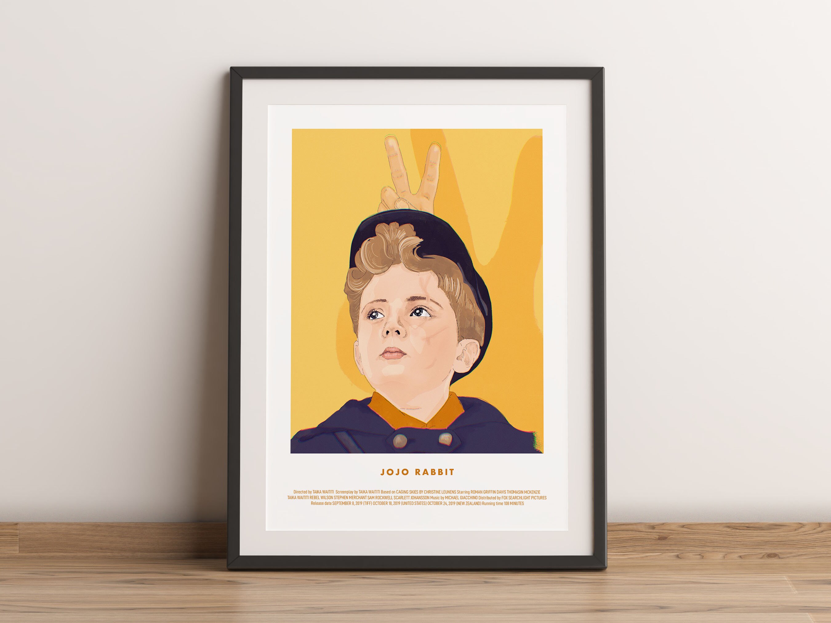 JoJo Rabbit Movie Poster Print Illustration Original Artwork | Etsy