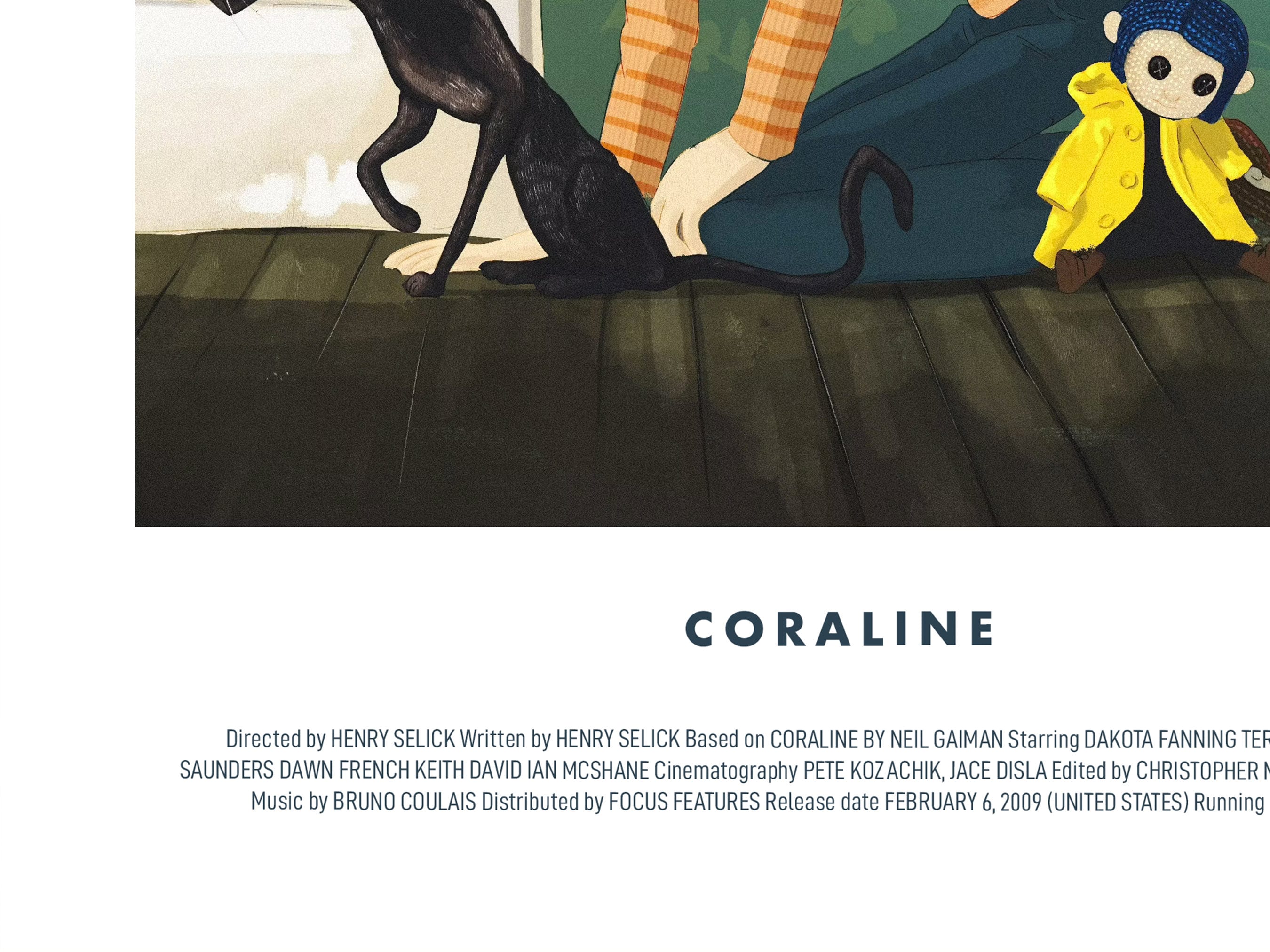 Coraline Movie Poster Film Print Original Illustration Art | Etsy