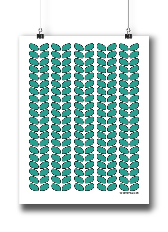 Debt Free Progress Coloring Chart Trellis | Etsy