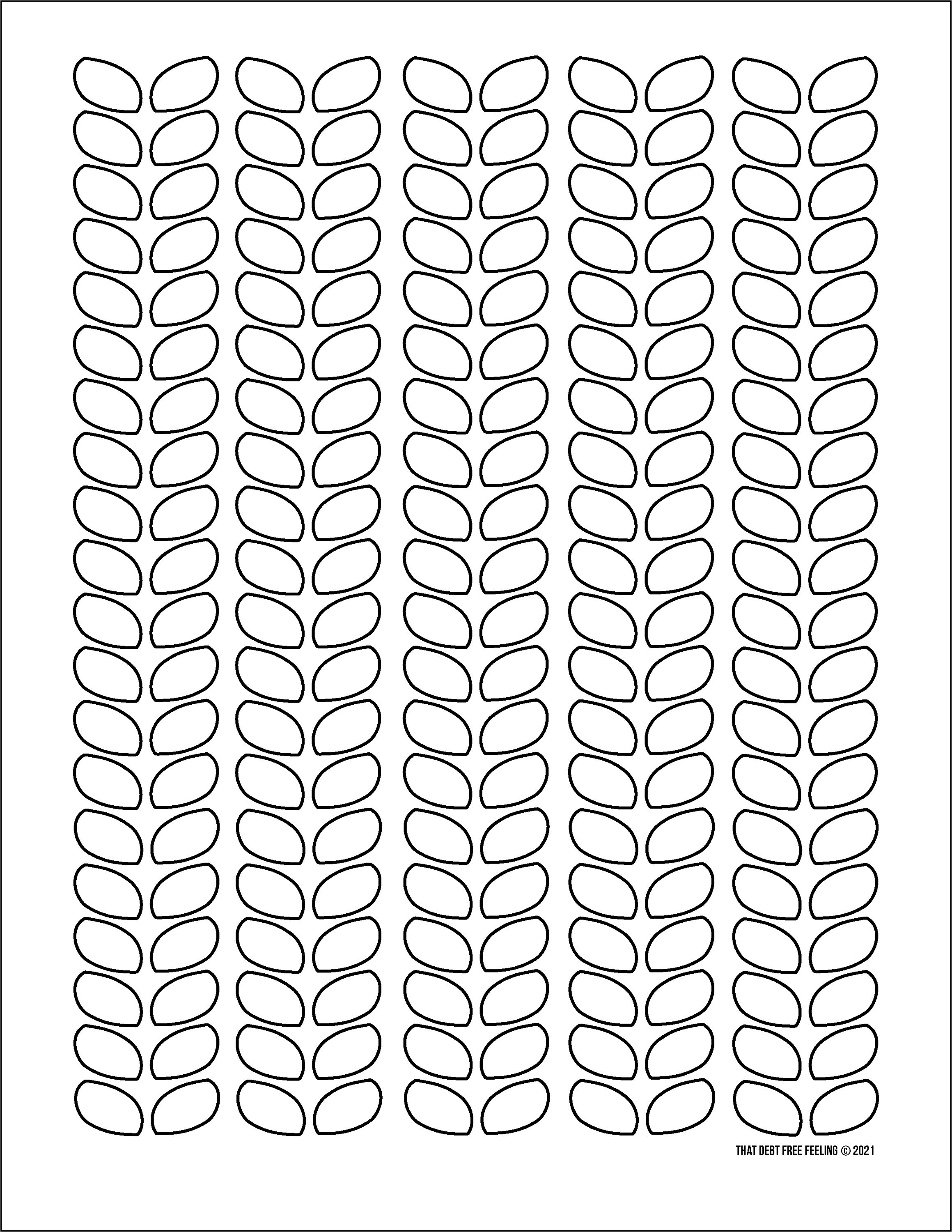 Debt Free Progress Coloring Chart - Trellis - Etsy