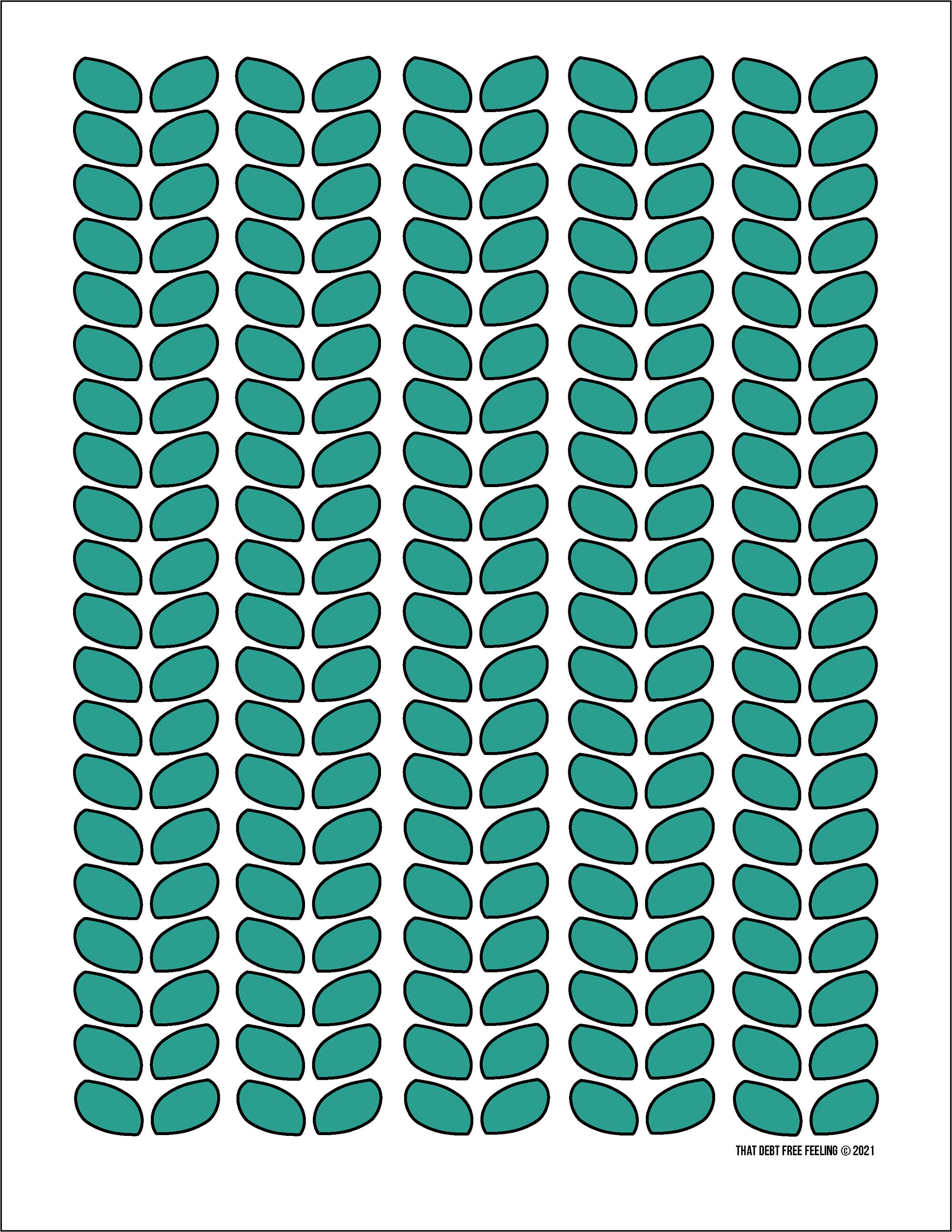 Debt Free Progress Coloring Chart - Trellis - Etsy